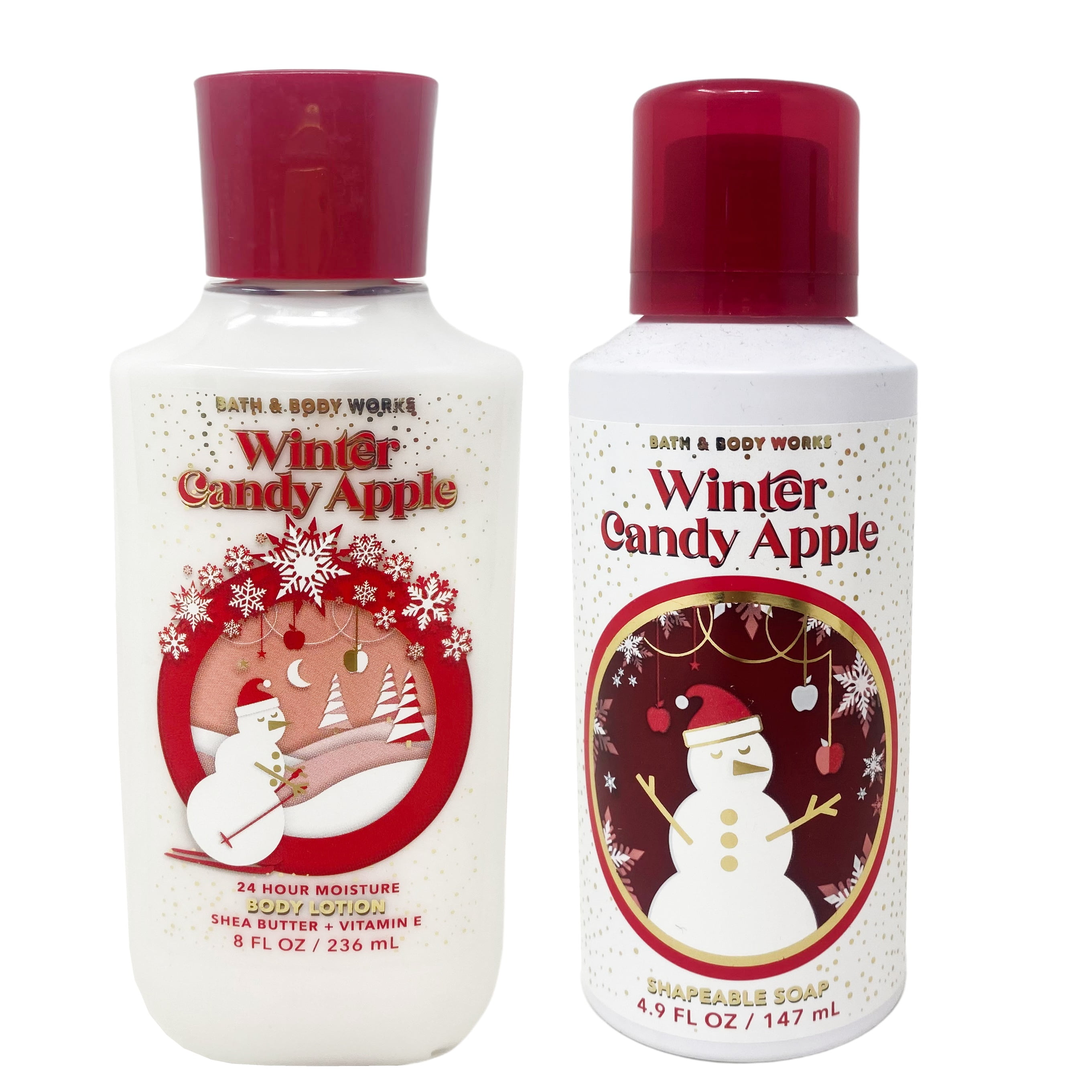 Bath and Body Works WINTER CANDY APPLE Gift Set Duo - Includes 24 HR ...