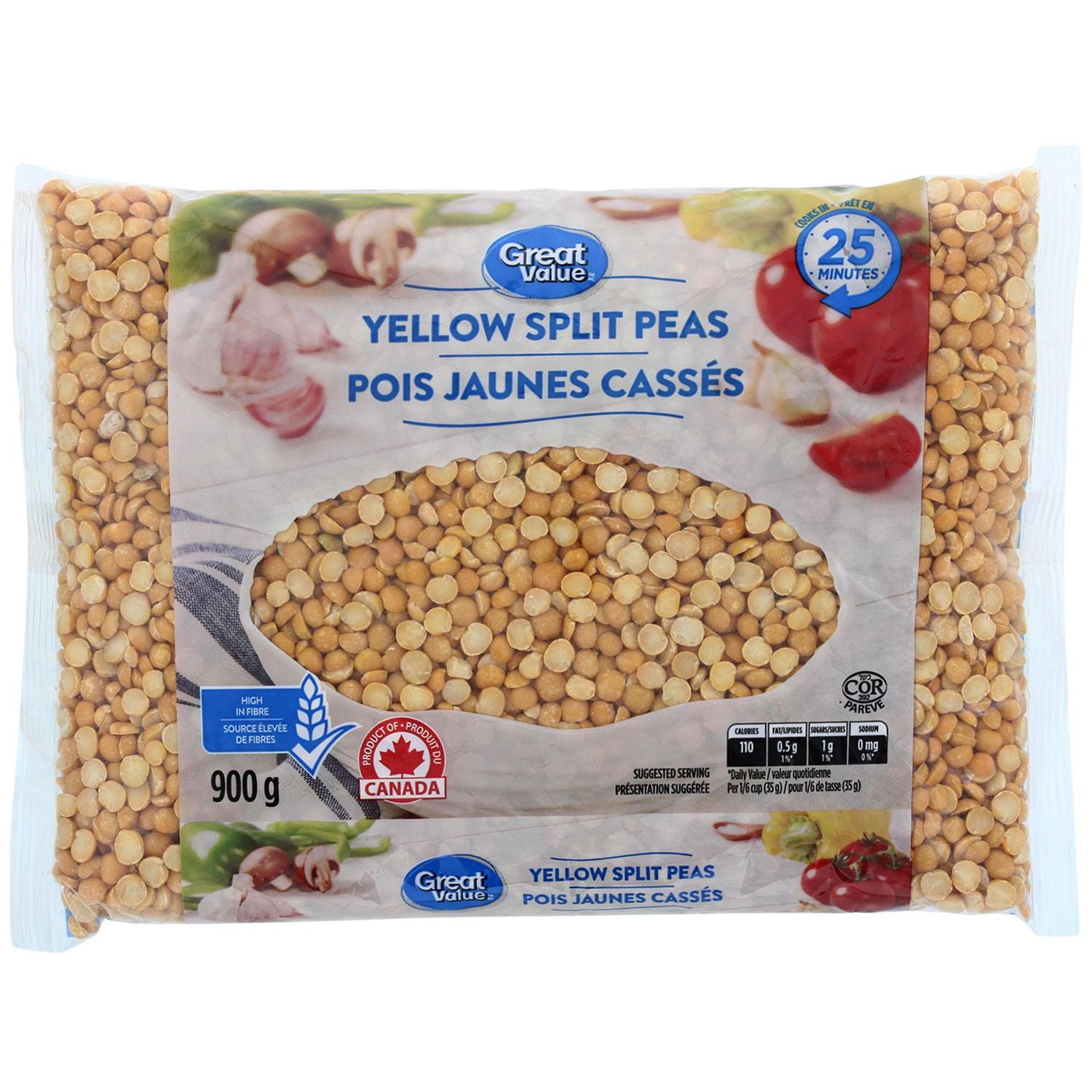 Click here for Great Value Yellow Split Peas 900 G prices