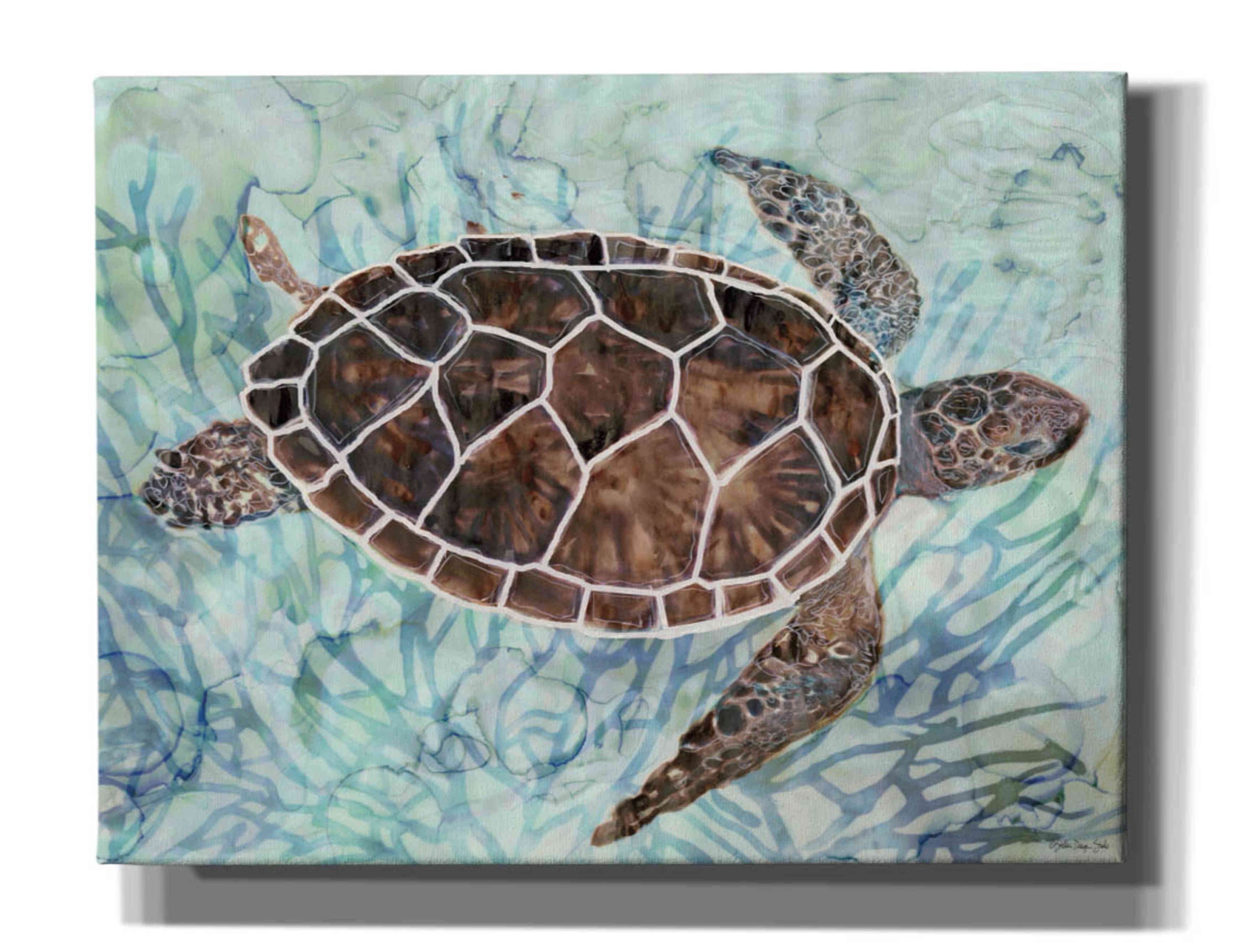 Epic Graffiti 'Sea Turtle Collage 1' by Stellar Design Studio, Canvas ...