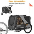 DOGGYHUT Premium XL Pet Bike Trailer & Stroller for Large Sized Dog or ...