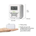 BN-LINK 7 Day Heavy Duty Digital Programmable Dual Outlet Timer - 2 ...