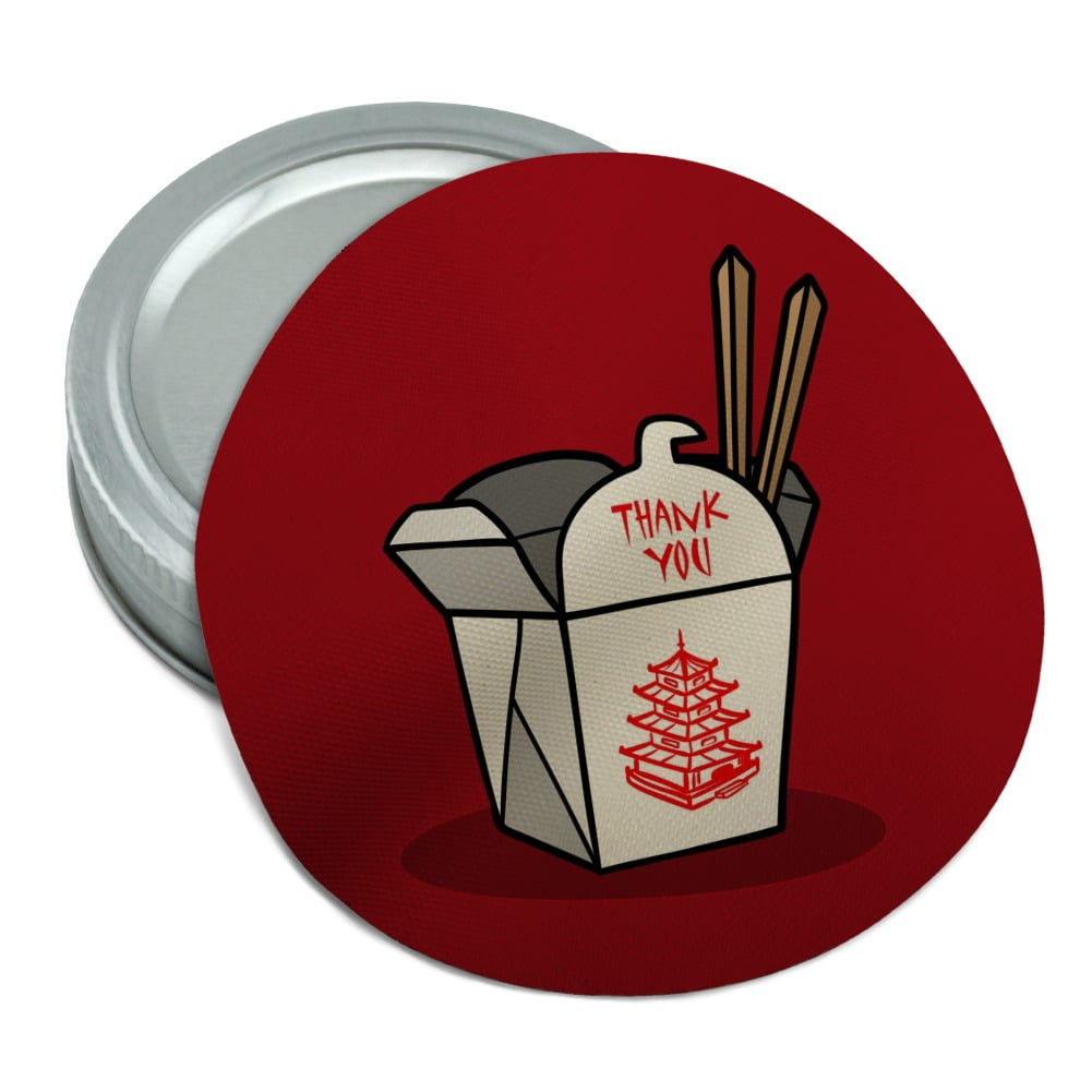 Chinese Food Takeout Box with Chopsticks Round Rubber Non-Slip Jar ...