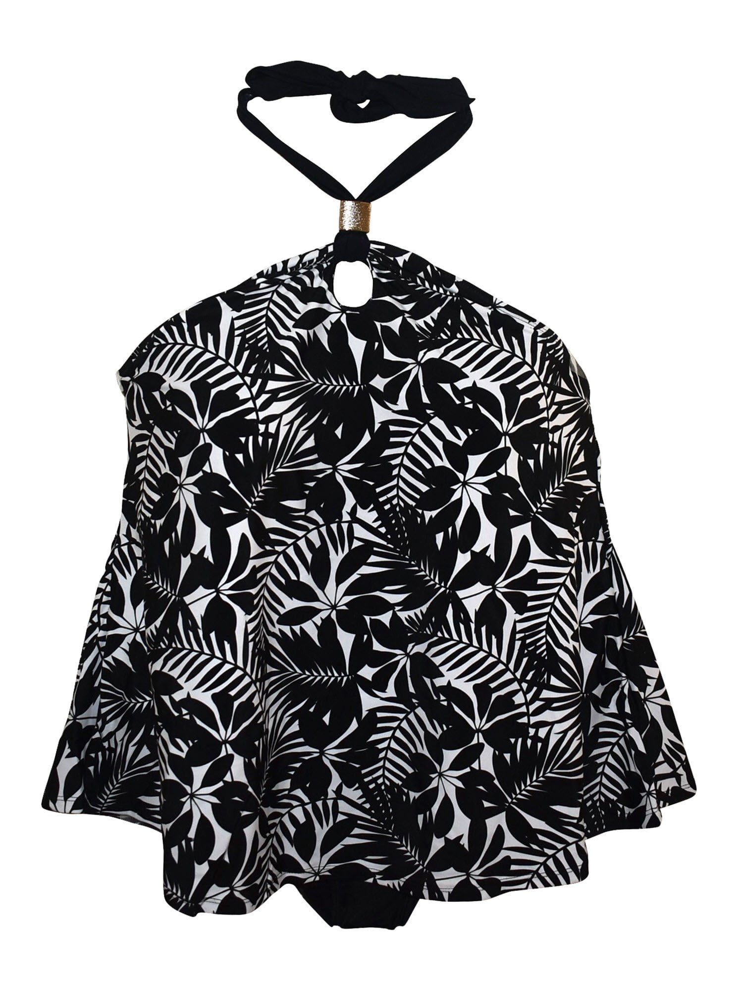 Simply Fit Women's Plus Size 2 Piece Halter Style Tankini Swimsuit Set ...