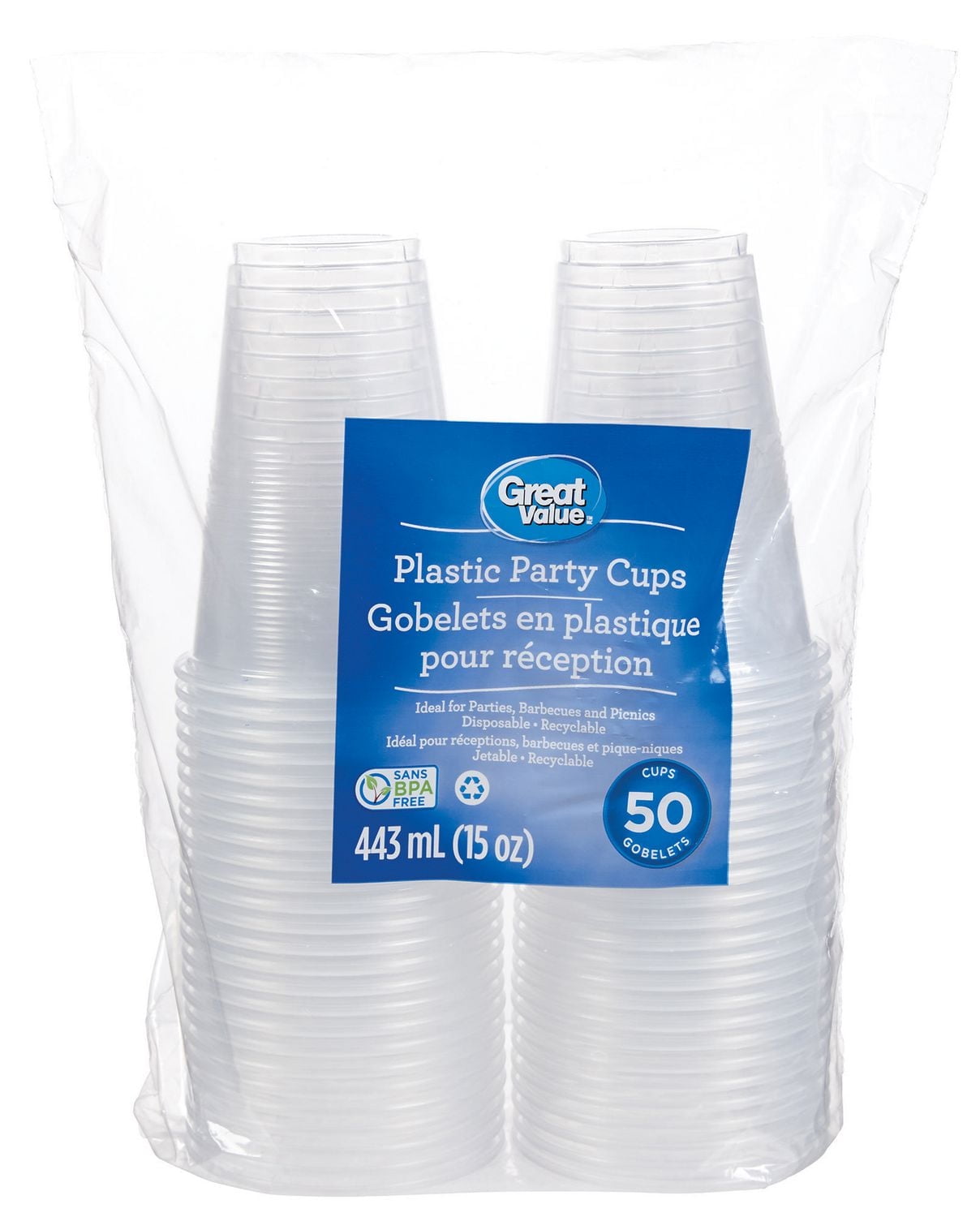 Great Value Plastic Party Cups, 50 Cups - Walmart.ca