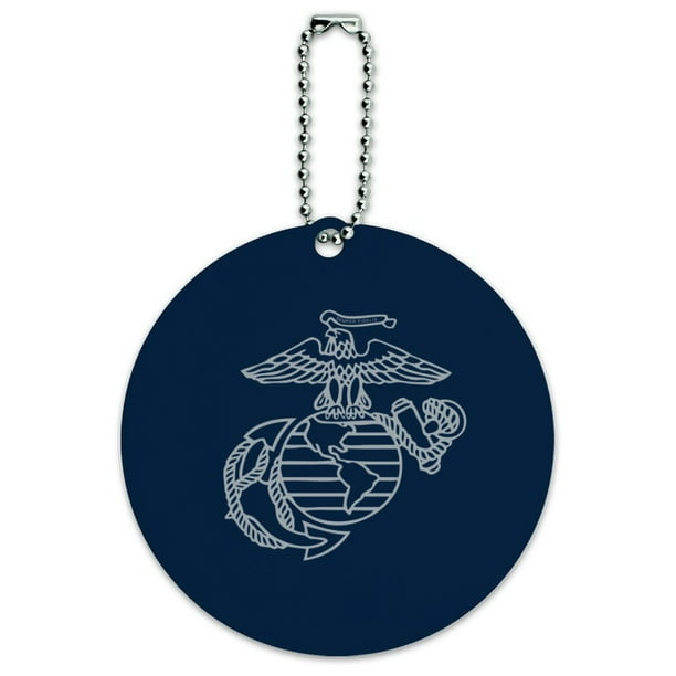 Marine Corps USMC Gray on Blue Eagle Globe Anchor Logo Officially ...