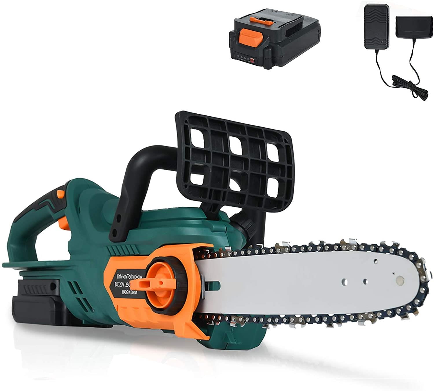 UBesGoo 20V Max Cordless Chainsaw, 10-Inch Battery Powered Chain Saw ...