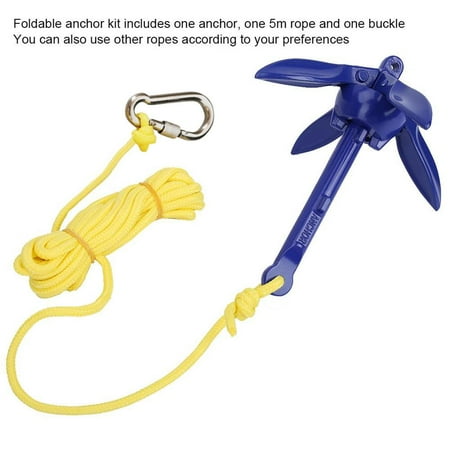 Durable Aluminum Foldable Inflatable Boat Canoe Kayak Anchor Rope Boat ...