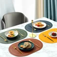4Pcs Home Dining Table Leather Placemats Double Sides Kitchen Home ...