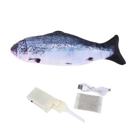 Flopping Fish Moving Fish Plush Toy With Light And Sound Realistic Flo ...