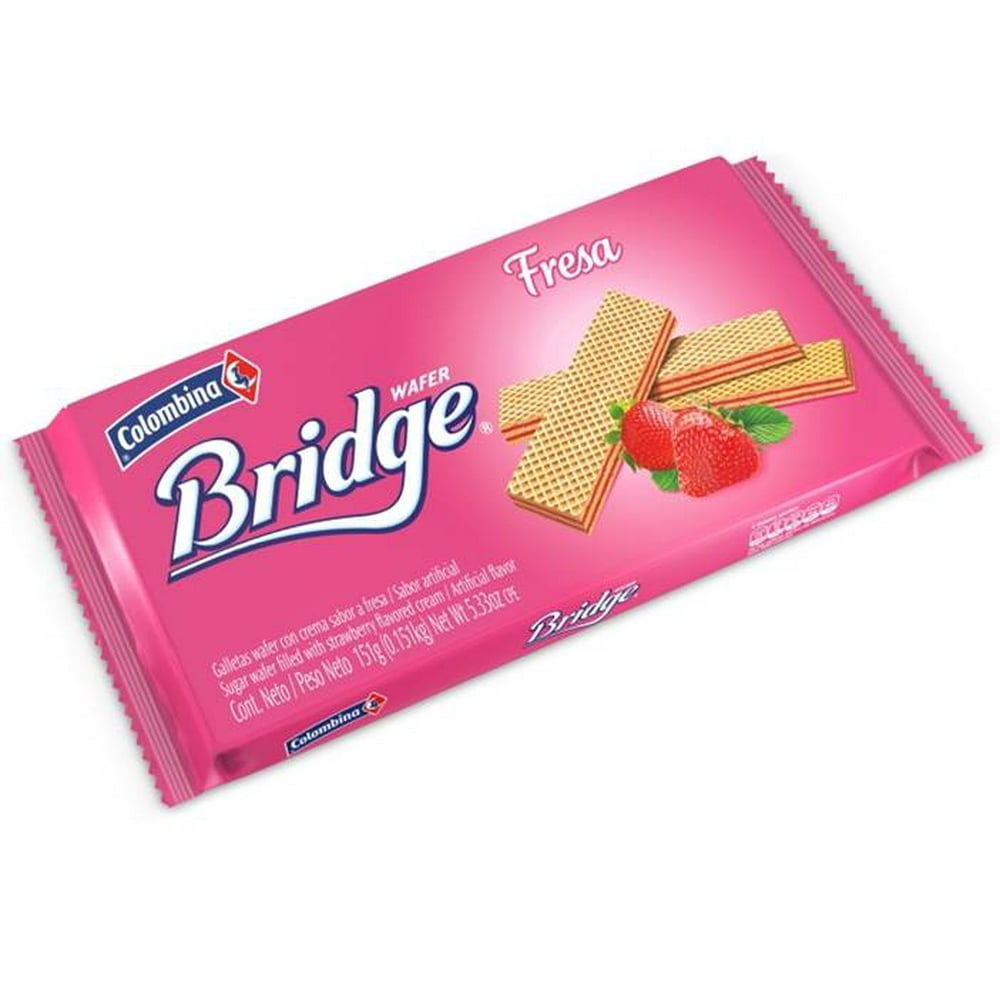 Colombina BRIDGE Sugar Wafer Strawberry - Walmart.com - Walmart.com