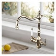 Golden Luxury Kitchen Pure Water Sink Faucet Two Ceramic Handles Water ...
