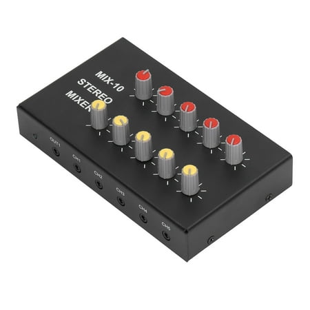 10 Channel Stereo Mixer, Adjustable Volume Audio Mixer DC5-12V ...