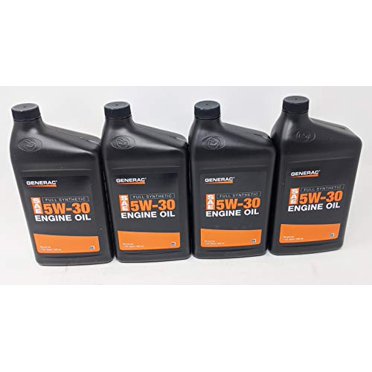 Generac Full Synthetic Motor Oil 5W-30 SN Quart Bottle Part# 0J5140 (qt ...