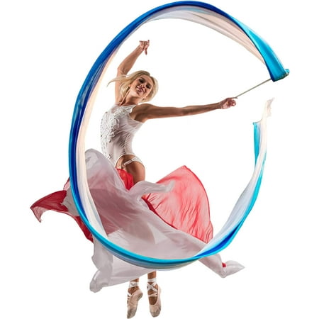 KIKIGOAL 16.4FT Dance Streamer Gymnastics Dance Ribbons Belly Dance ...