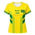 Trendfront Women's Brazil 2026 Letter Print Top Linear Graphic Short ...