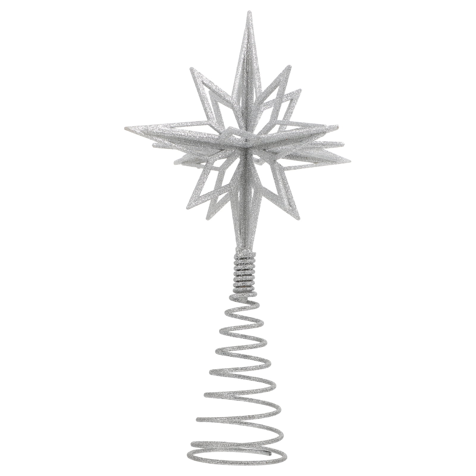 Tree Christmas Topper Star Decor Silver Golden Topper Hollow Treetop Adornment Star Decor Tree