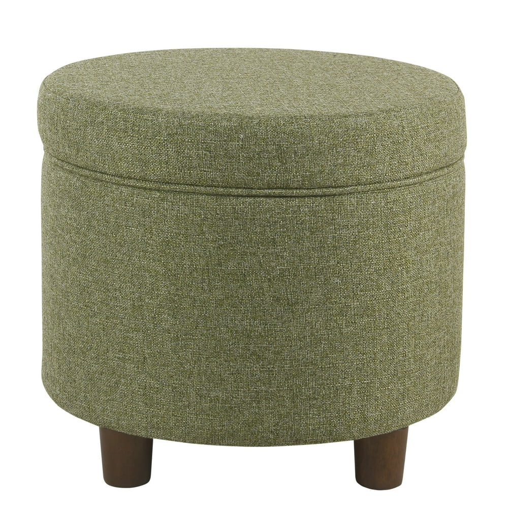 HomePop Round Storage Ottoman, Multiple Colors - Walmart.com - Walmart.com