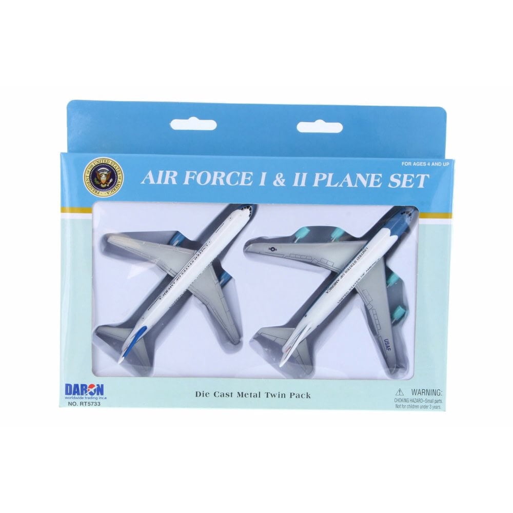 Air Force One & Air Force Two Plane Set, White w/ Silver - Daron RT5733 ...