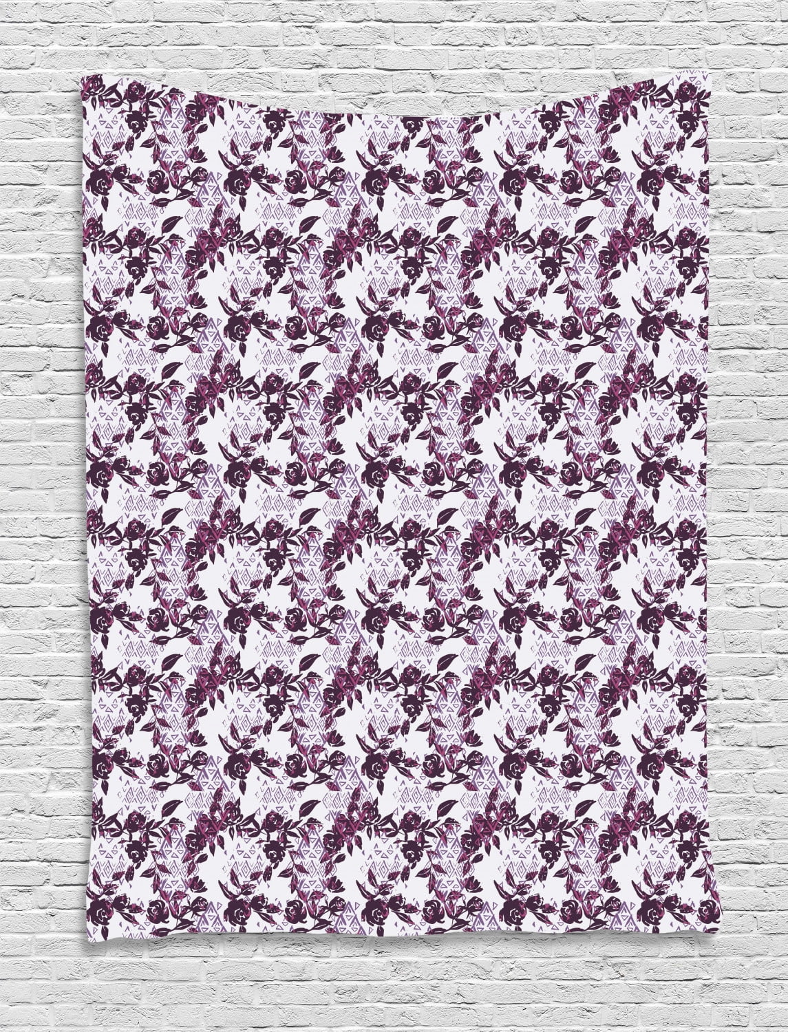 Rose Tapestry, Vintage Watercolor Pattern Grunge Flowers Bouquets and ...