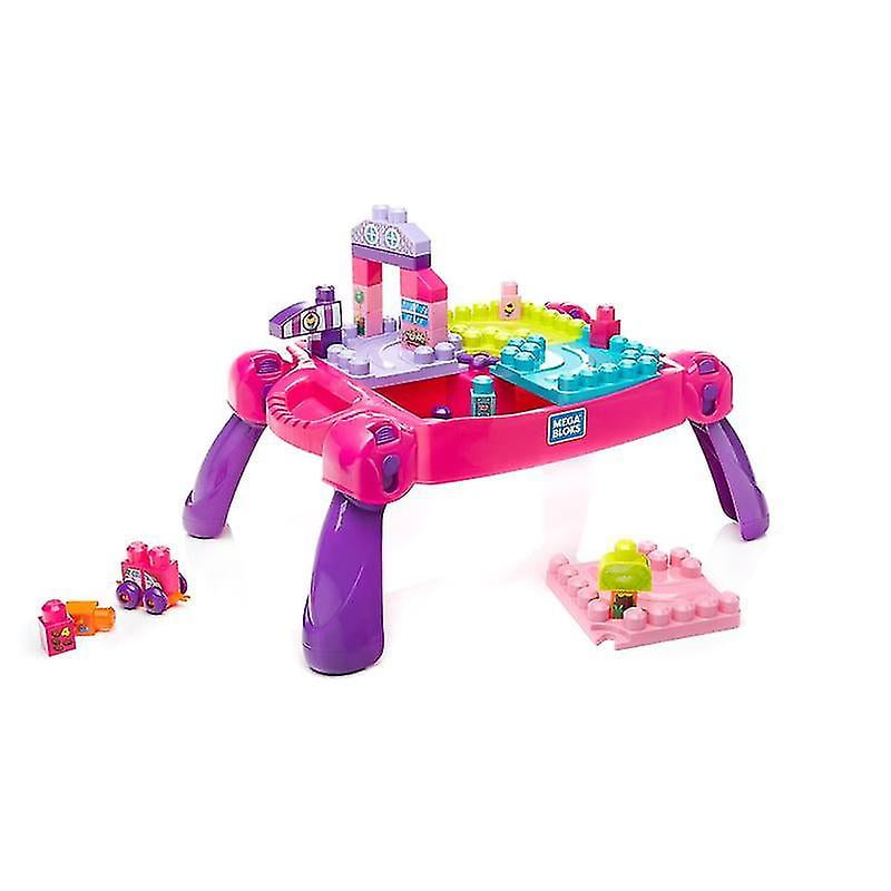Mega bloks build n learn table pink store