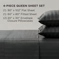 The Sheet Lab Regal Dreams Sheet Sets, 4-Piece Queen, Jet Black ...