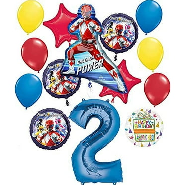 Power Rangers Birthday Party Supplies Unleash the Power Balloon Bouquet ...