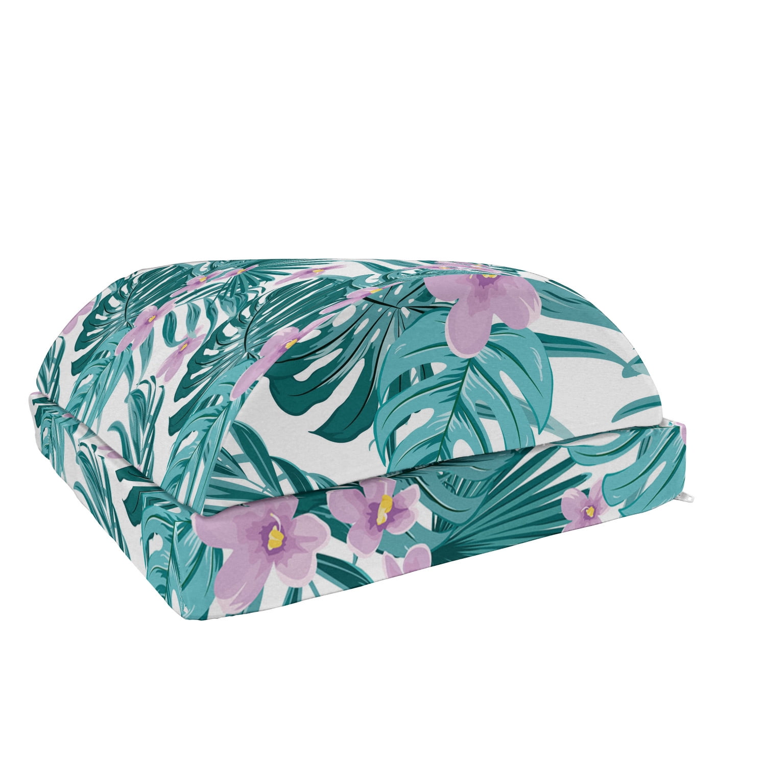 Tropical Foot Rest, Continued Layout of Palm Leaves Jungle Coconut ...