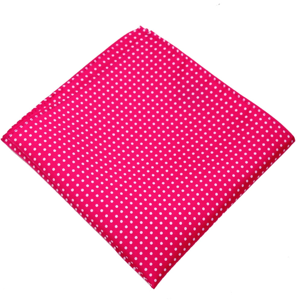 Mens Polka Dot Pocket Square Hanky Accessory - Dark Pink - Walmart.com