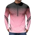 Abstract Digital Mesh & Gradient Print Long Sleeve Cycling Jersey for ...