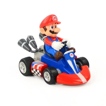 Super Mario Bros Kart Pull Back Car Mario Pvc Action Figure | Walmart ...