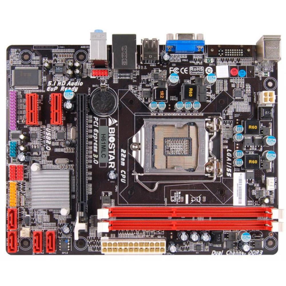 Placa madre Biostar H61MLC LGA 1155 Intel H61 DDR3 Micro ATX | Bodega ...