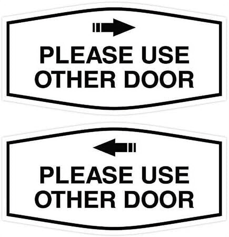 fancy please use other door sign set (white) - small - Walmart.com