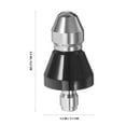 MLINS Sewer Jet Nozzle Kit Rotating Button Nose Jet Nozzle Stainless ...