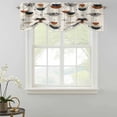 Bohemian Tie Up Valance Curtains Orange Navy Blue Color Block ...