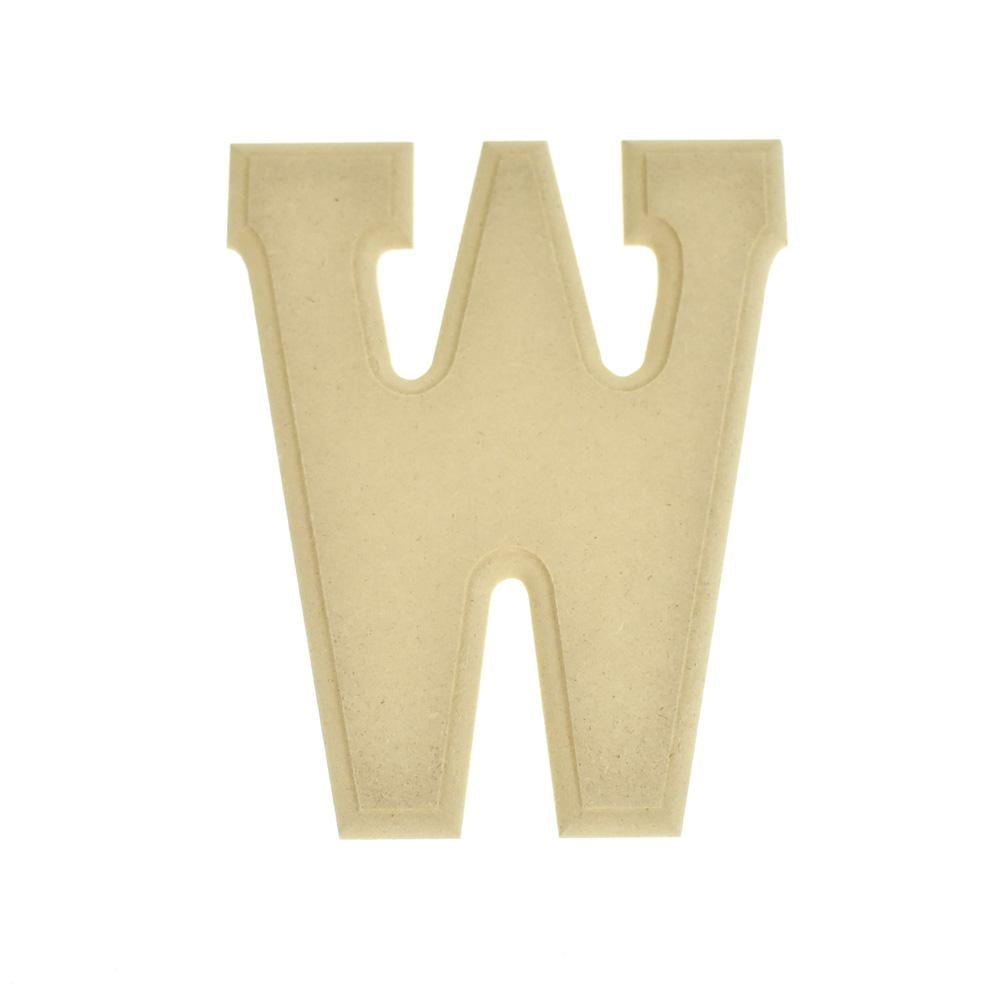 Pressed Board Beveled Wooden Letter W, Natural, 6-Inch - Walmart.com