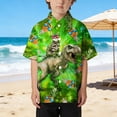 Boys Shirts T Shirt Style Short Sleeve Tropical Print Casual Button ...