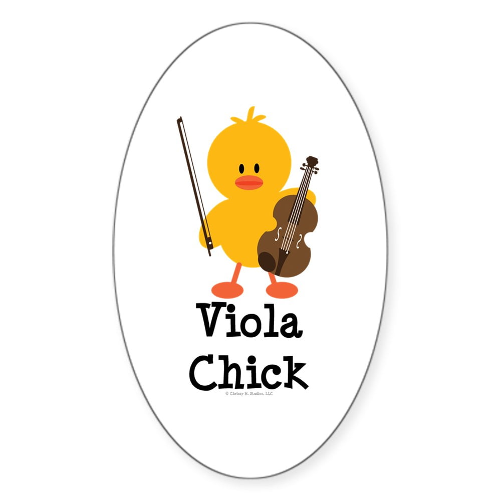 CafePress - Viola Chick Oval Sticker - Sticker (Oval) - Walmart.com