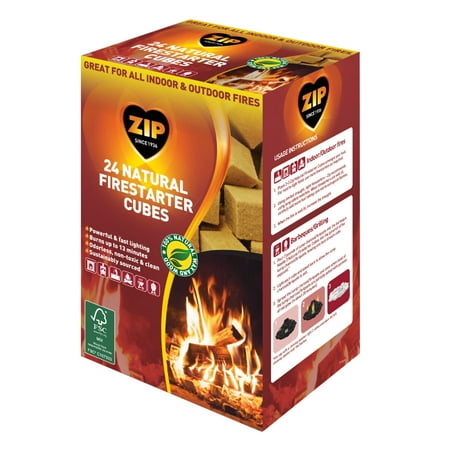 ZIP Natural Fire Starter Instant Light Cubes, 24 Count – BrickSeek