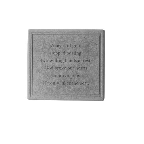 Kay Berry, Inc A Heart of Gold Square Memorial Stone - Walmart.com