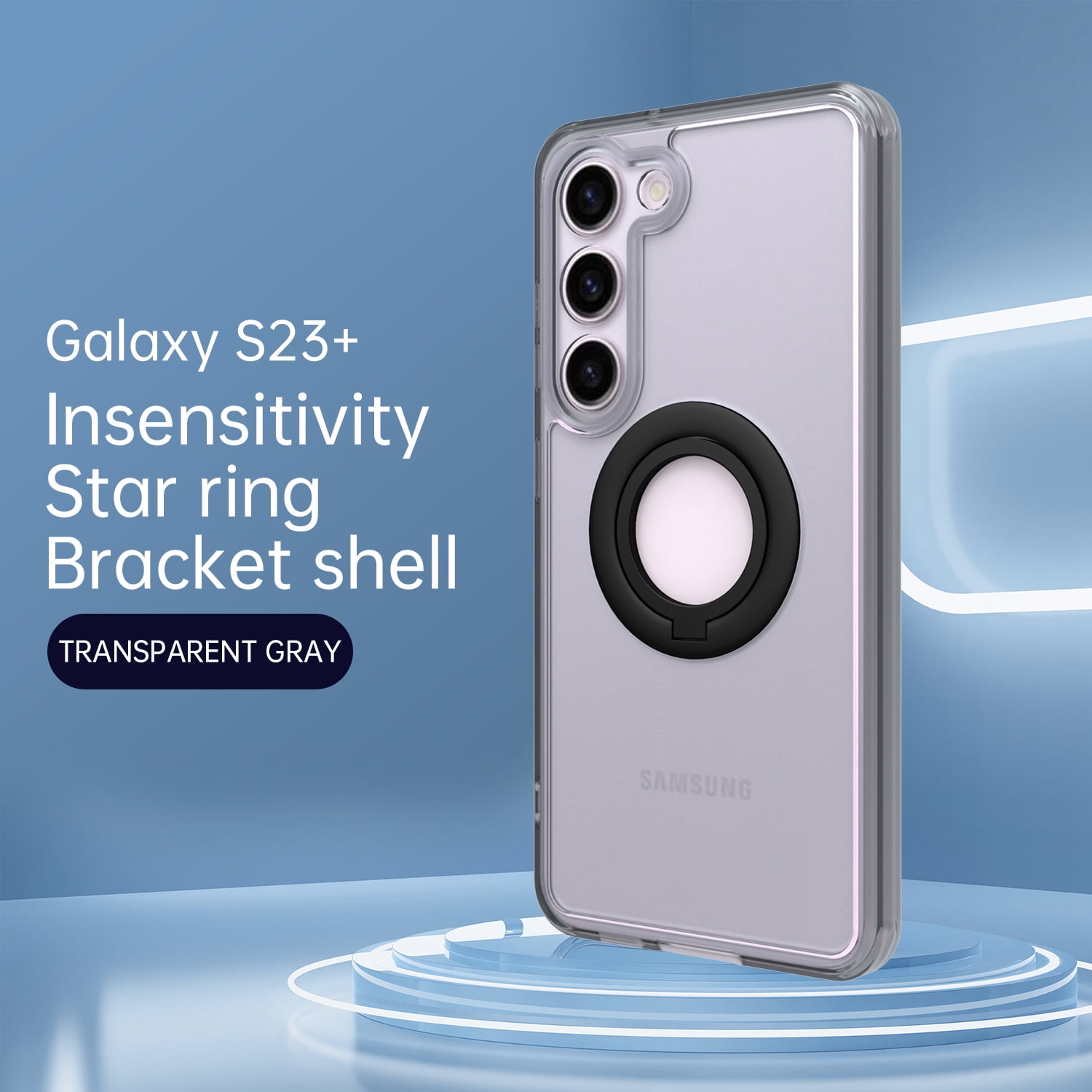 SaniMore Case for Samsung Galaxy S23 Plus 6.6" 2023, 360 Degree Rotation Ring Kickstand ...