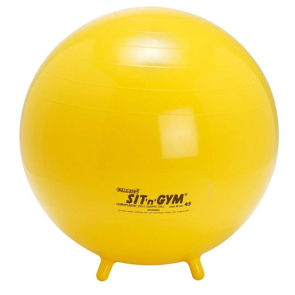 Gymnic Sit'n'Gym Jr. Exercise Ball, 45 cm, Yellow - Walmart.com ...