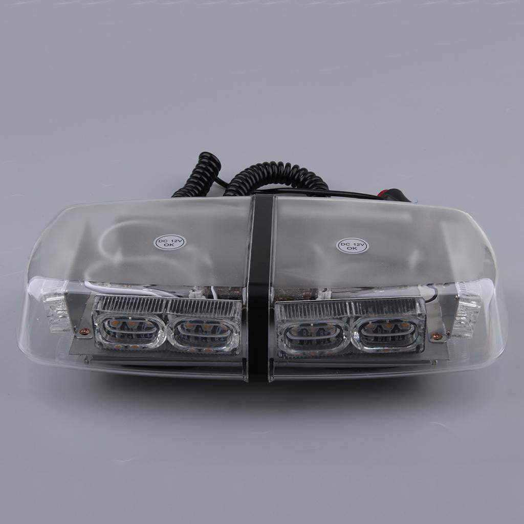 Amber LED Car Roof Strobe Light -Vehicle Flashing Warning Lamp Beacon ...