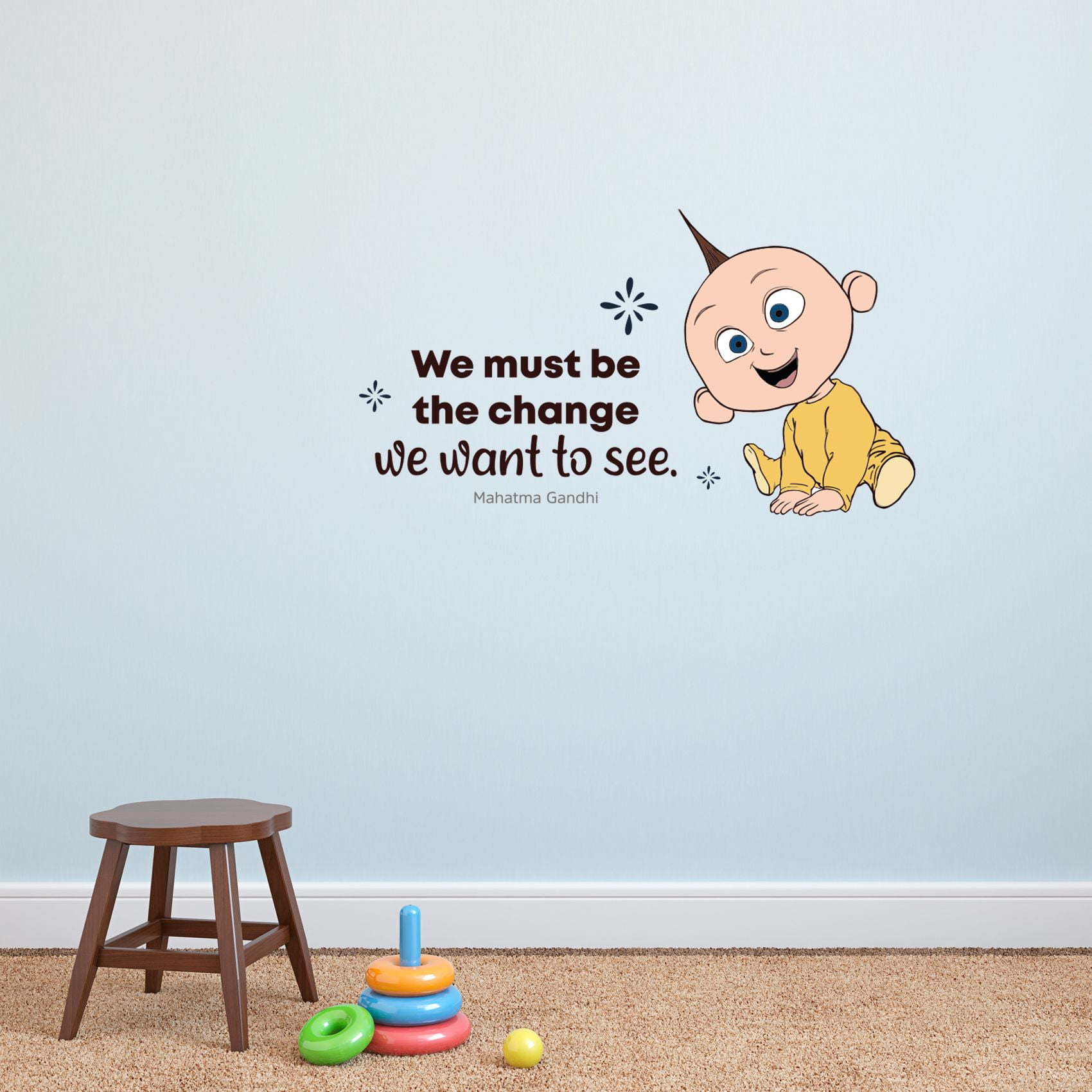 Be The Change Cute Baby Life Quote Cartoon Quotes Decors Wall Sticker Be The Change Cute Baby Life Quote Cartoon Quotes Decors Wall Sticker