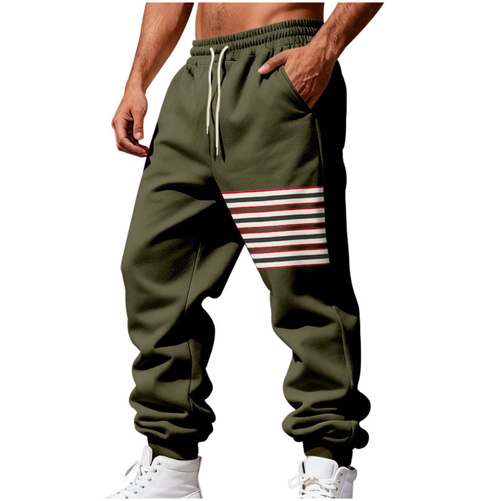 Click here for Betivan Mens Fleece Lined Sweatpants Joggers Elast... prices