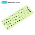 Uxcell English Keyboard Stickers Glow in the Dark Luminous Keyboard ...