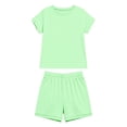 Zecgelong Girls Casual Outfit Soft Color Top And Shorts Comfy Two Piece ...