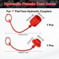 1Set Hydraulic Coupler Dust Cap and Plug, Male Dust Cap Female Plug ...