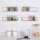 Wall-mount Spice Rack with guard rail, Chrome - Set of 4 - Walmart.com