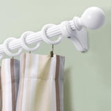 Lumi Mix & Match 1-3/8 in. Wood Single Curtain Rod, White, 8FT (2-piece ...
