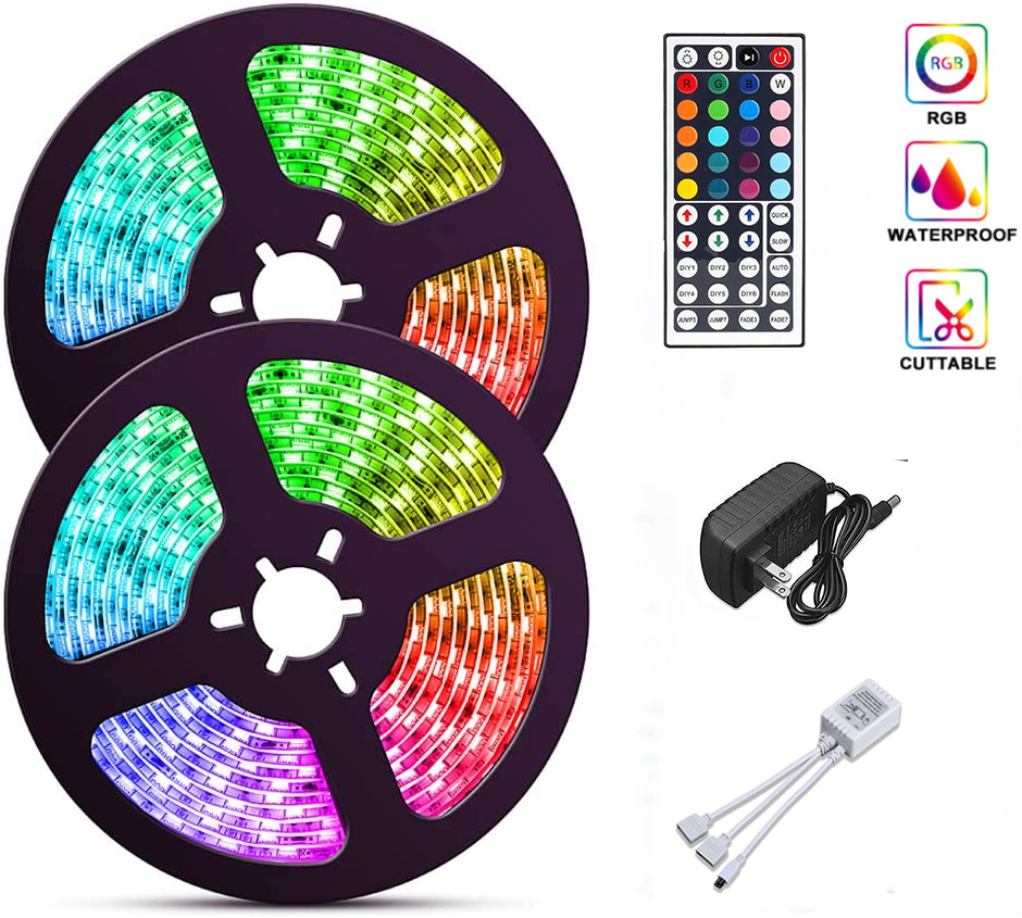 Led Strip Lights Kit 32.8ft Rgb Color Changing Flexible with 44 Keys ...
